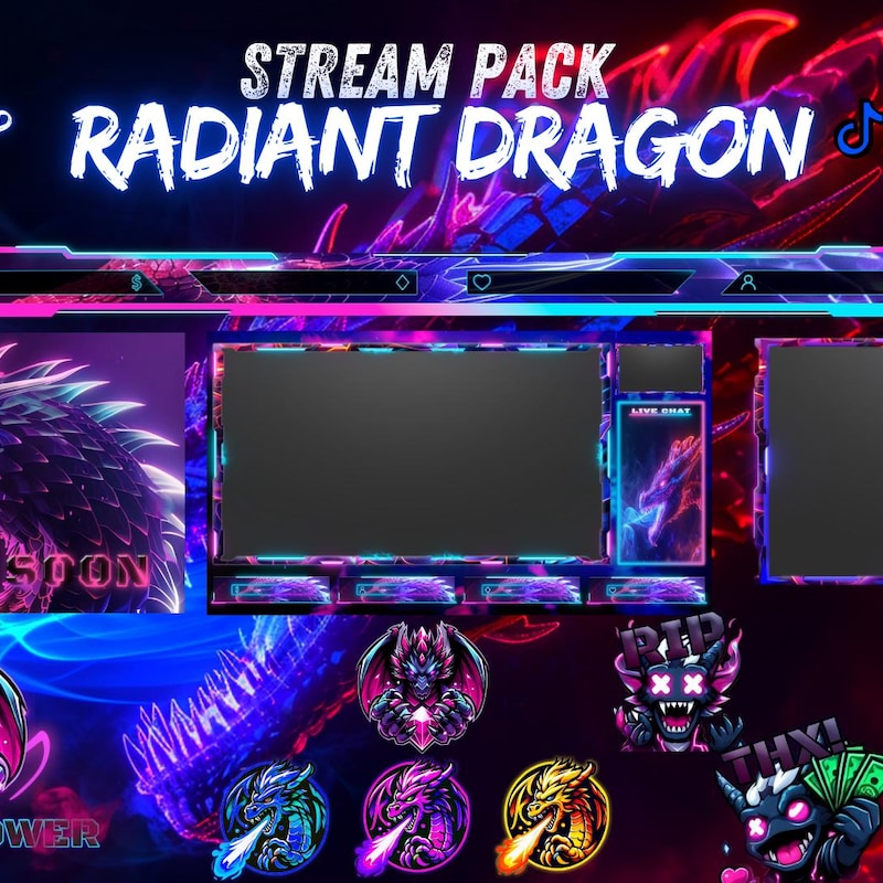 Twitch Dragon Overlays - Etsy