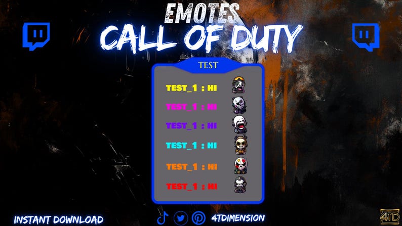 Emotes Call of Duty for Twitch, Twitch Emote Collection, Twitch Emotes ...