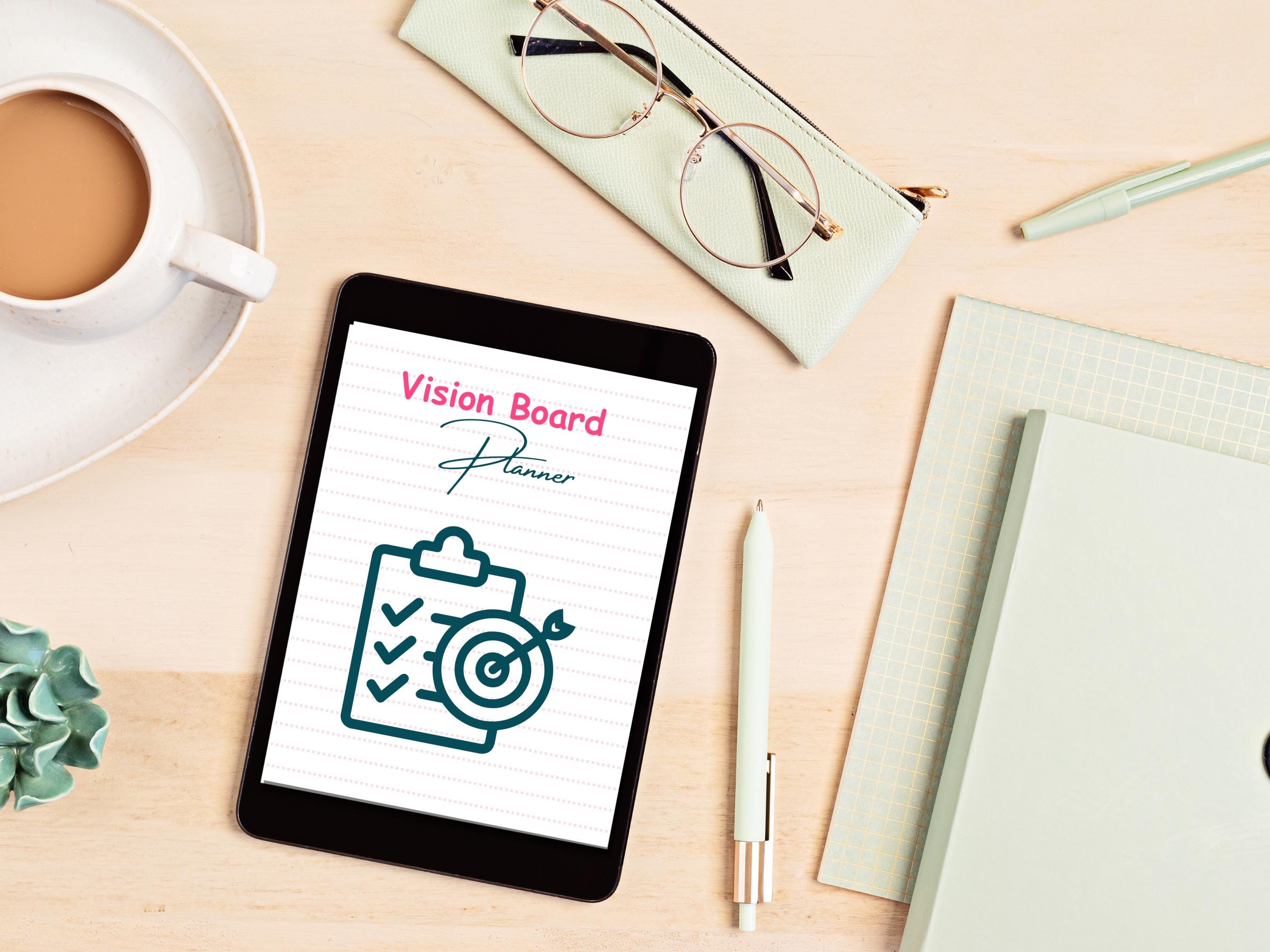 2025 Goal Planner Bundle: Printable Vision Board, SMART Goal Setting ...