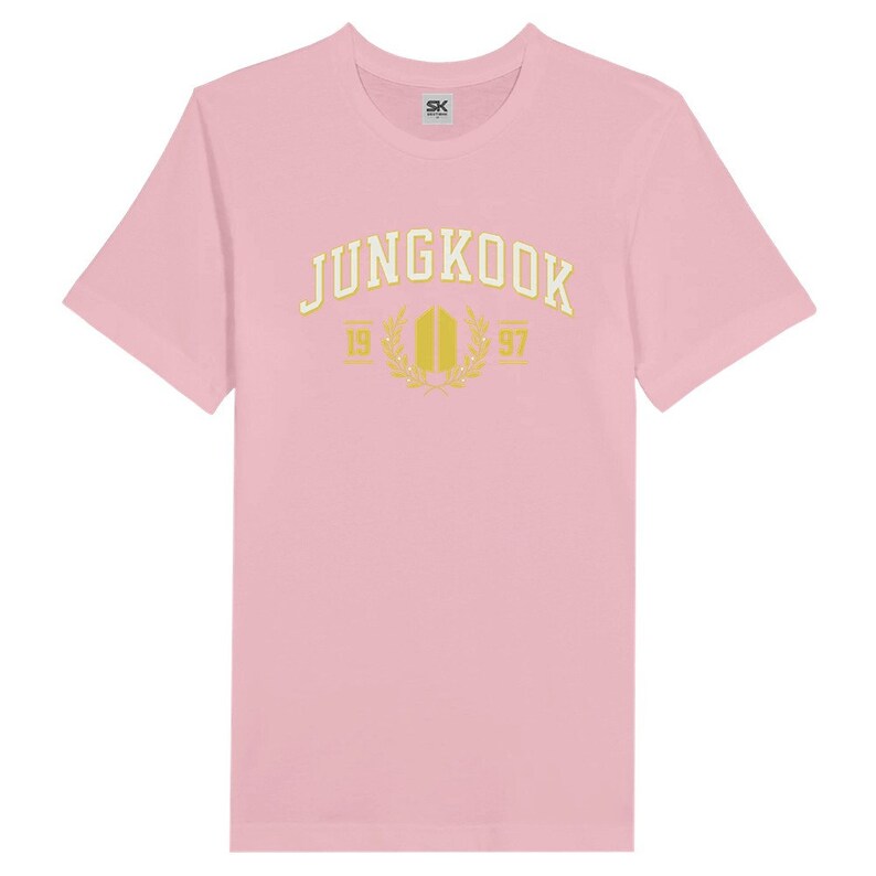 BTS Jungkook T-shirt JK K-pop Shirt University Style Tee Jung Kook BTS ...