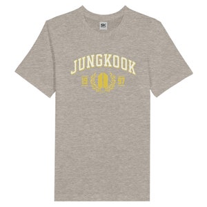 BTS Jungkook T-shirt JK K-pop Shirt University Style Tee Jung Kook BTS ...