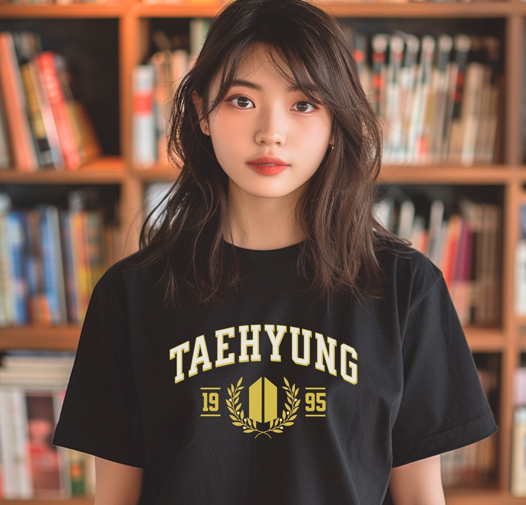 BTS V T-shirt Taehyung K-pop Shirt University Style Tee V BTS Tshirt G0ift for Army Bts Member T ...