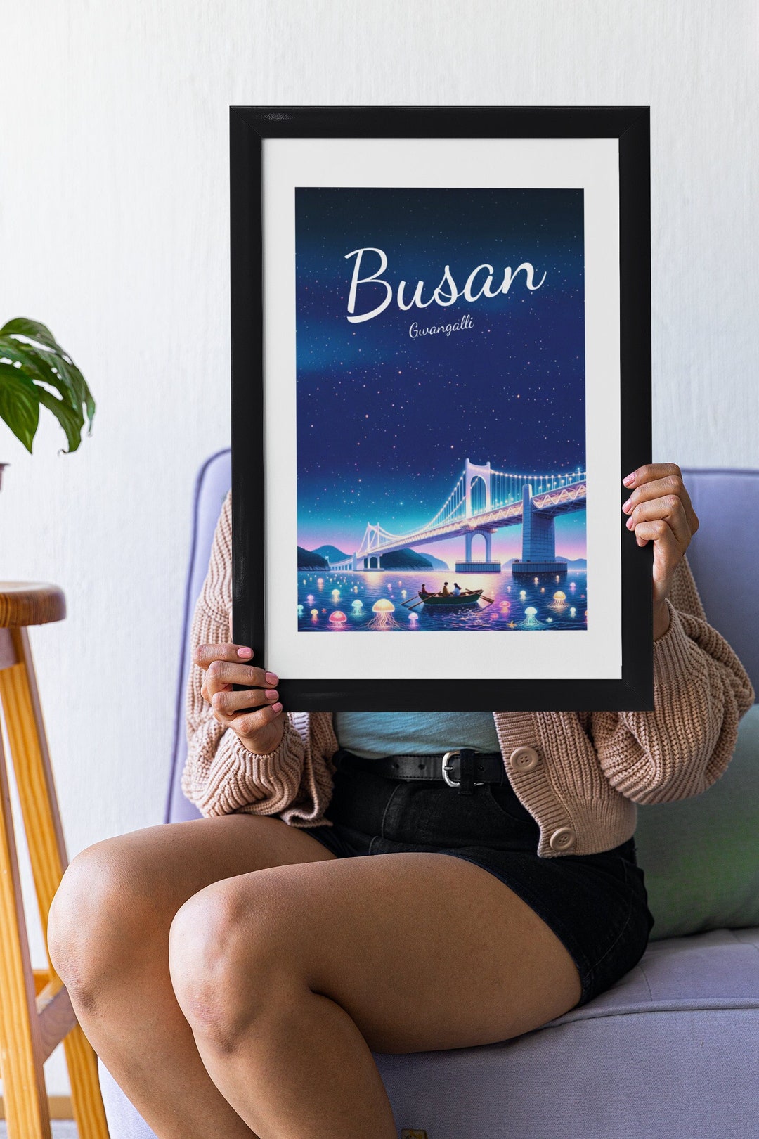 Busan Korea Wall Art South Korea Illustration Poster Korean Art Print ...