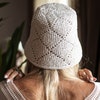 Raffia Beach Hat Pattern, DIY Crochet Pattern Raffia Sun Hat, Crochet ...