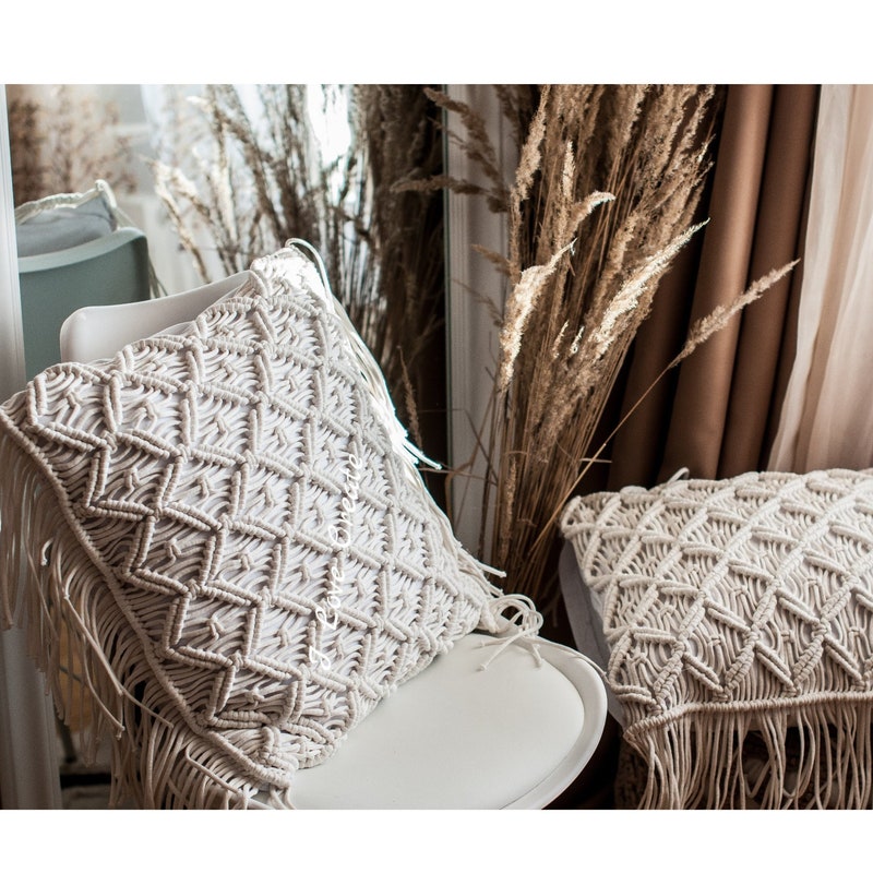 Macrame Pillow - Etsy