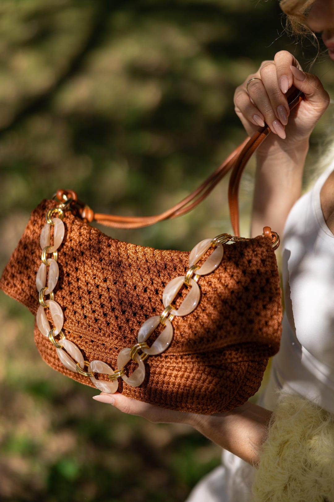 Crochet Lace Bag Pattern PDF and Video Tutorial in English, Ajoure ...