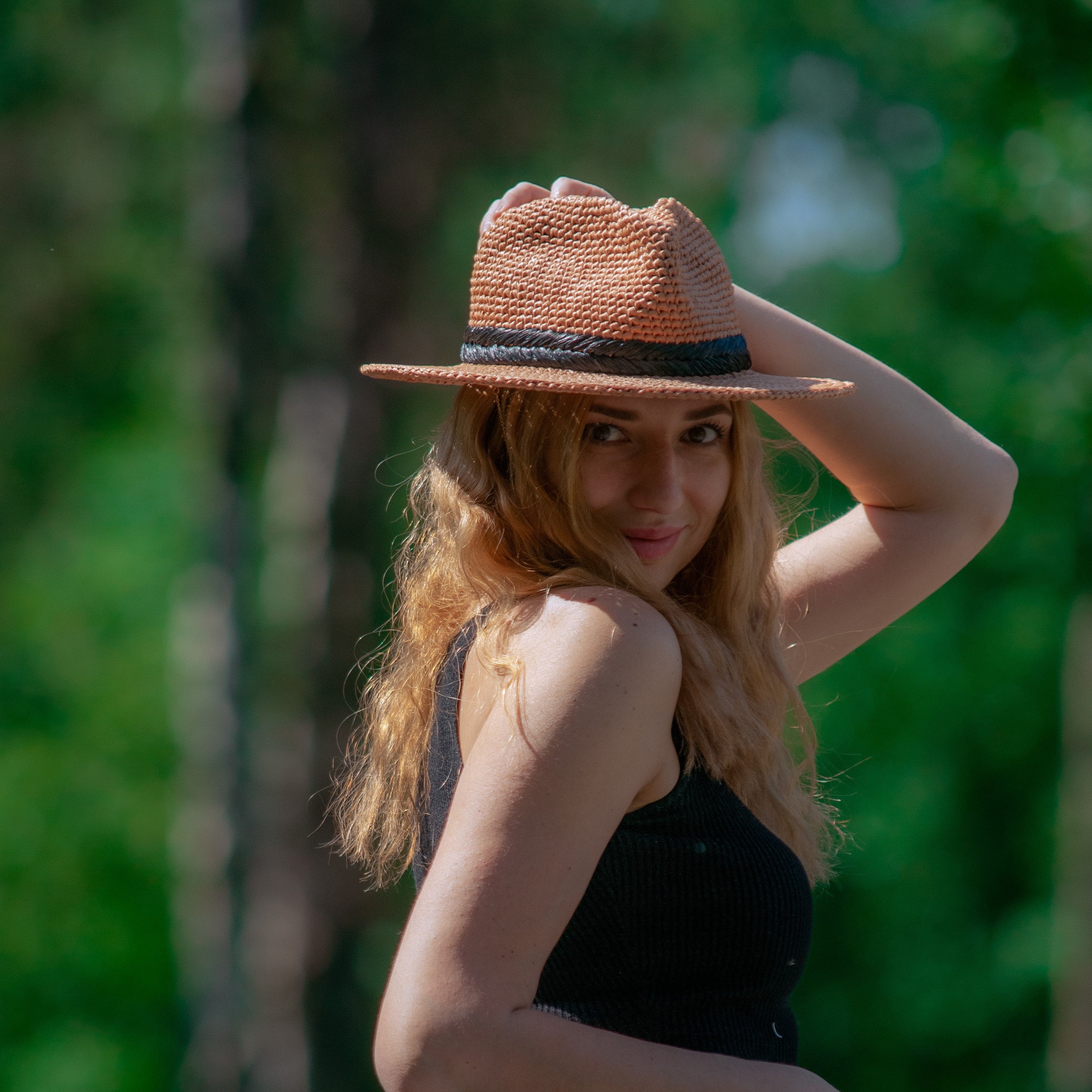 Crochet Fedora Hat Pattern Crochet Raffia Hat Video Tutorial - Etsy