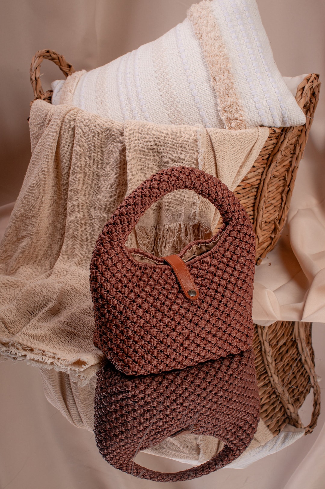 Macrame Pattern Moon Bag Video Tutorial, Macrame Handbag DIY, Macrame ...