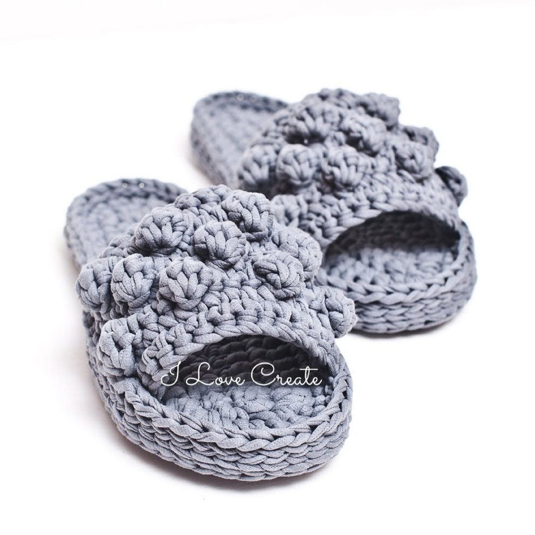Crochet Pattern Bubble Slippers Video Tutorial, Crochet Slippers ...