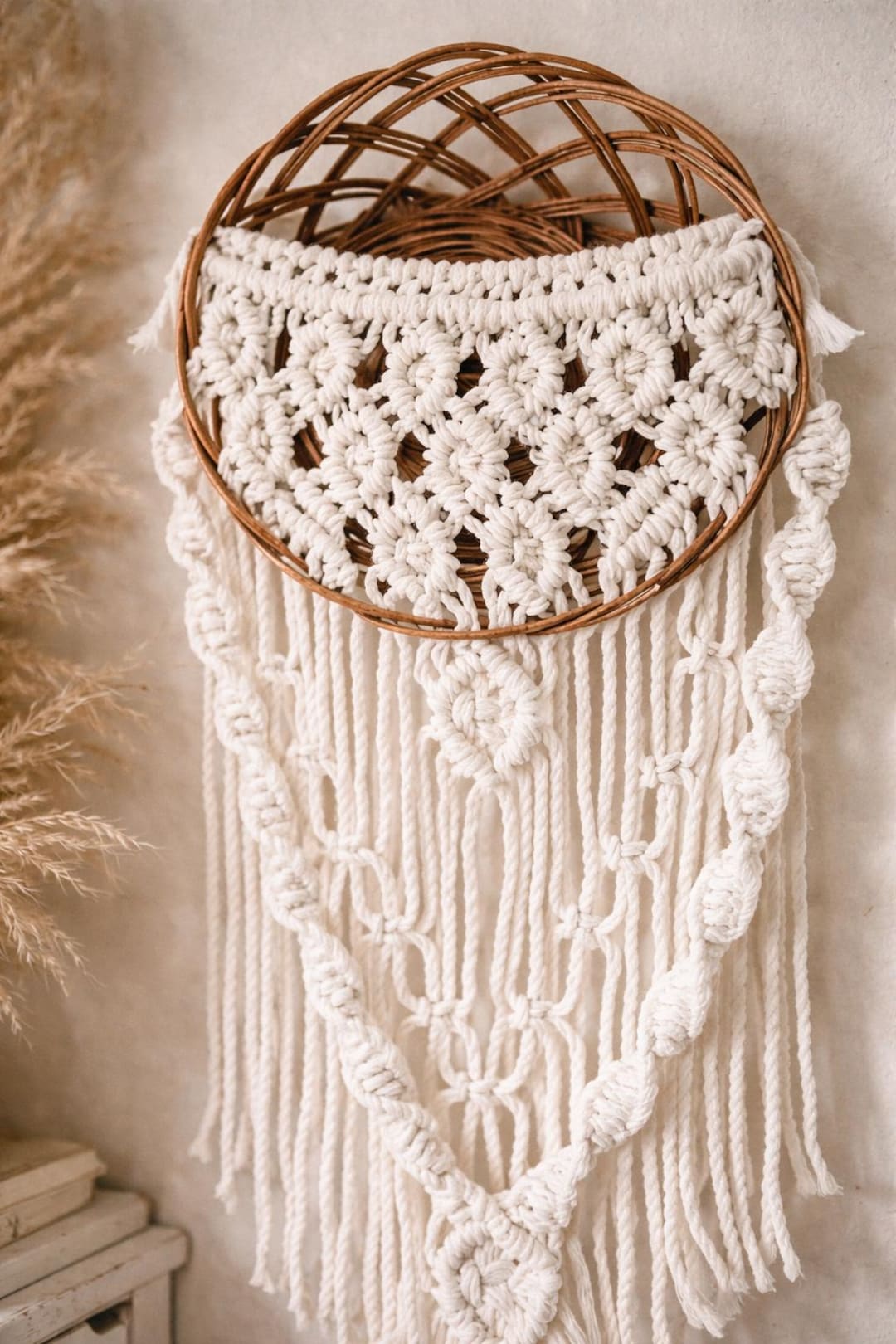 Macrame Basket Pattern, Plant Hanger Video Tutorial English, DIY Wall ...
