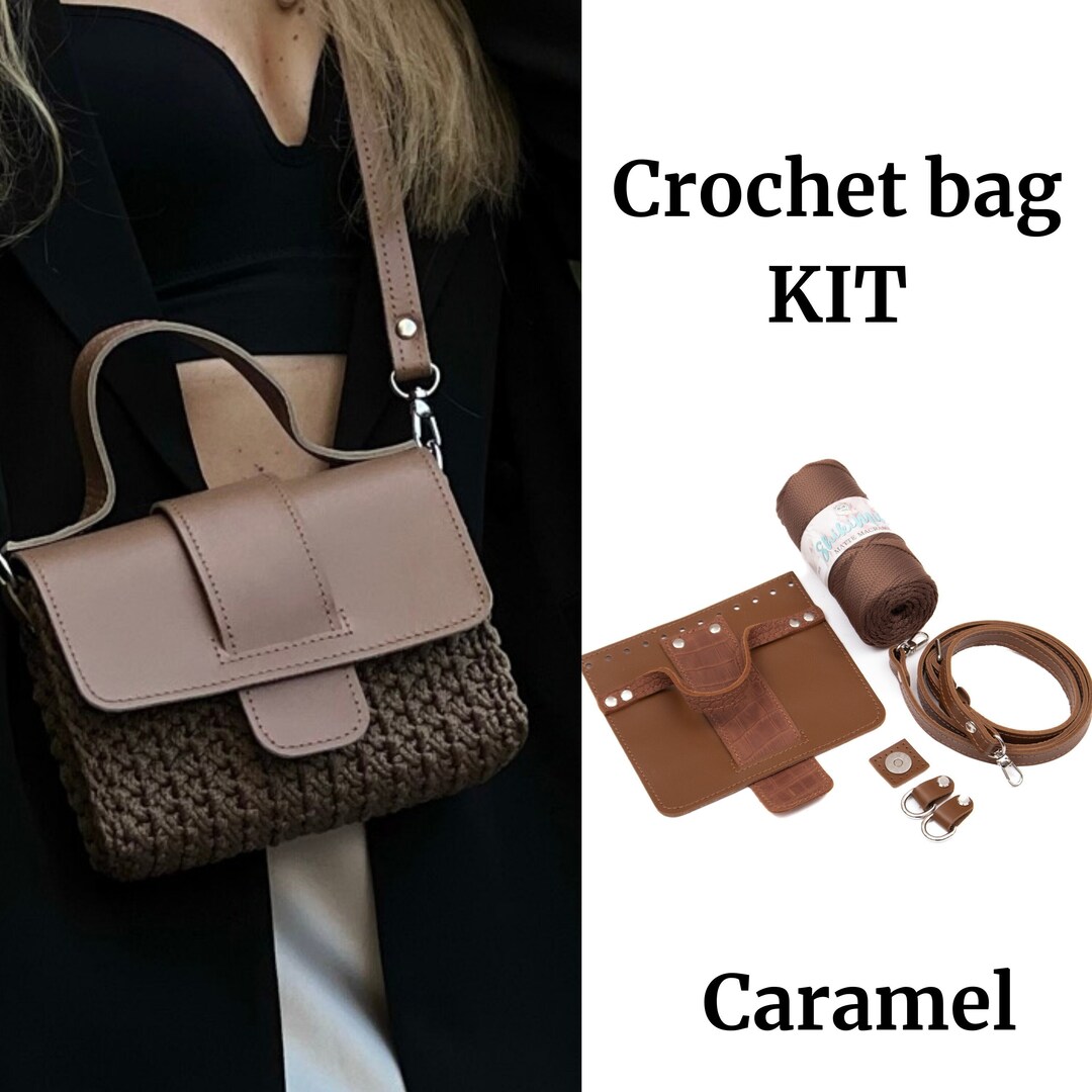 Crochet Bag Kit, Complete DIY Craft Kit for Adults, Make Your Own ...