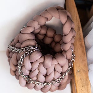 Chunky Yarn Bag DIY Arm Knitting Pattern, Easy T-shirt Yarn Purse PDF ...