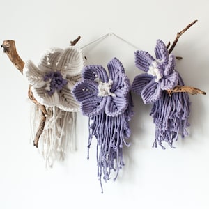 Macrame Flower Video Tutorial, Macrame Wall Hanging DIY, Macrame Video ...