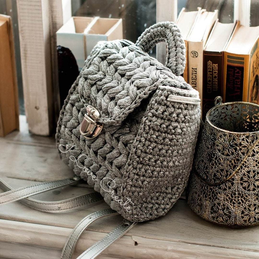 Crochet Pattern Marshmallow Backpack, Crochet Backpack Video Tutorial ...