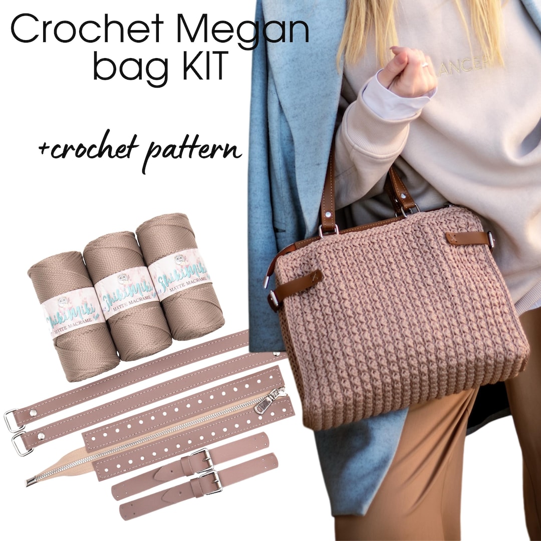 Crochet Bag Kit, DIY Crochet Kit for Crafting Your Own Bag, Easy ...