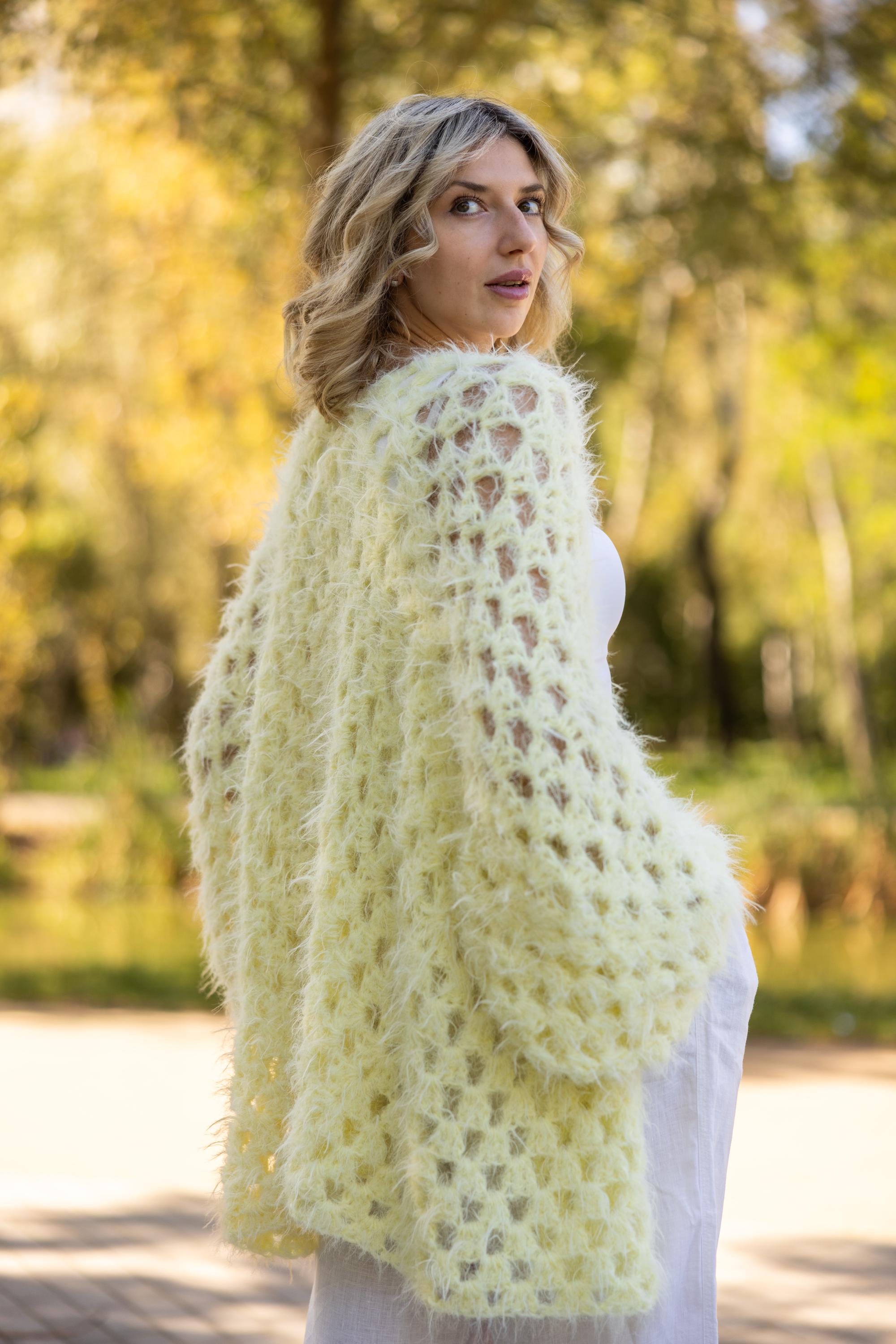 Hexagon Cardigan Crochet Pattern With Step-by-step Video Tutorial ...