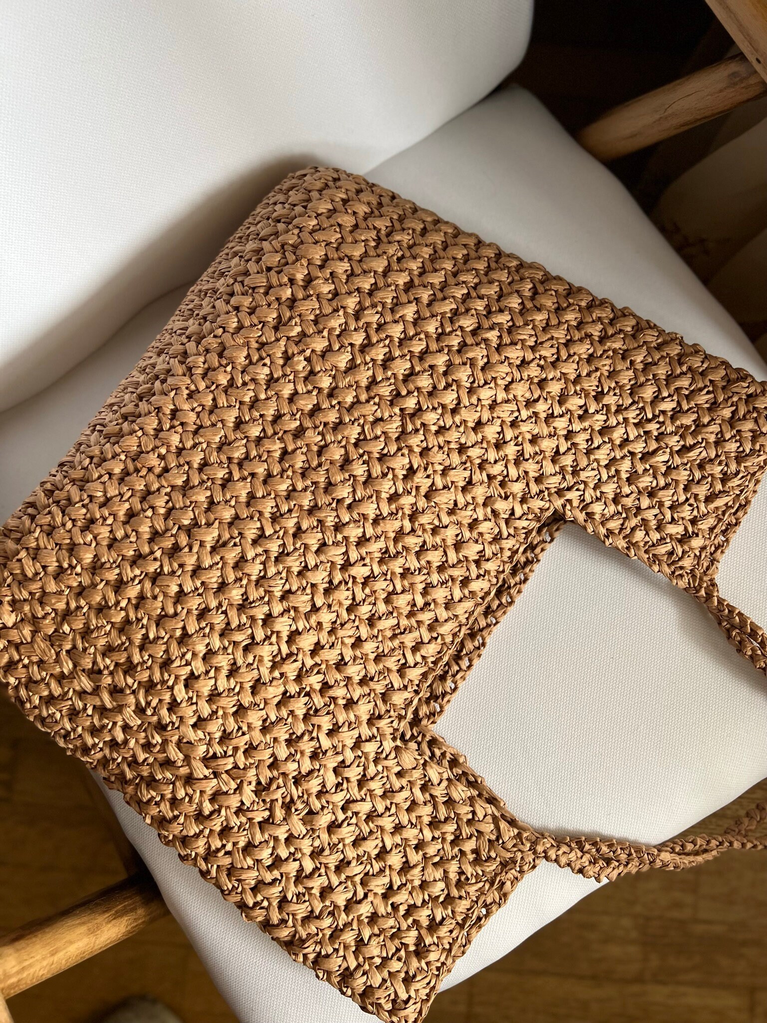Crochet Pattern Kolos Bag Video Tutorial, Crochet Bag Pattern, Raffia ...