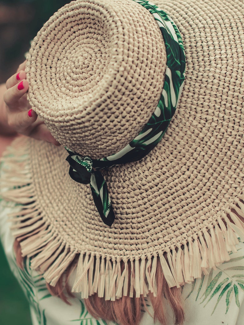 Raffia Crochet Hat Patterns for Women, Summer Crochet Hat Pattern ...