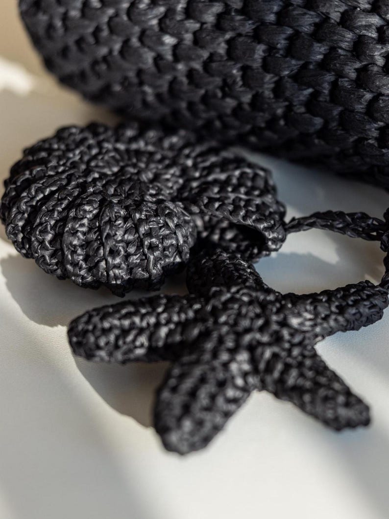 Crochet Shell & Starfish Keychain Pattern PDF | Easy Sea Amigurumi Bag ...