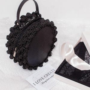 DIY Leather Crochet Bag Kit – Round Crossbody Bag With Chain Strap ...