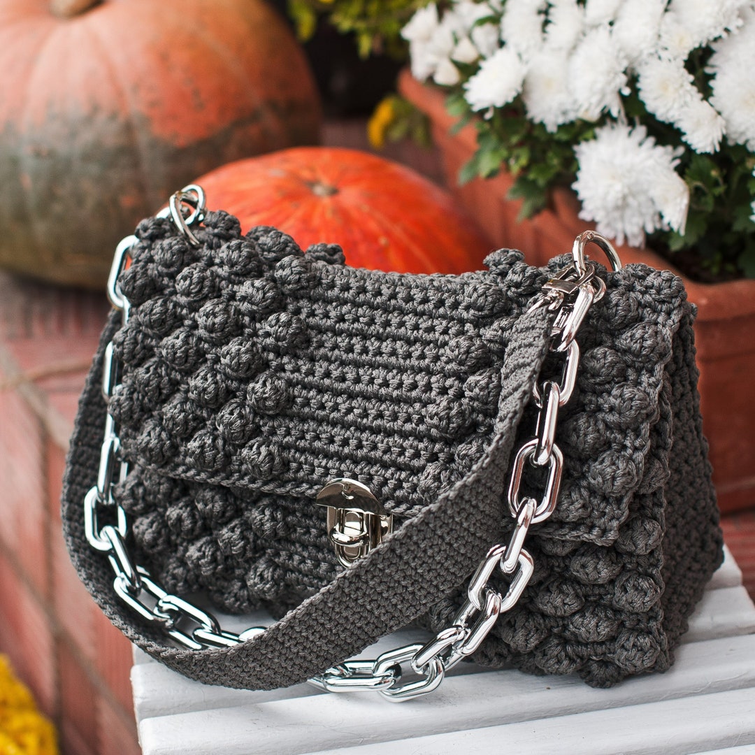 Polyester Rope Crochet Bag Pattern: Bon Bon DIY Tutorial With PDF ...