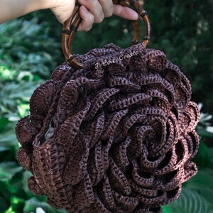 Crochet Pattern Peony Bag Video Tutorial, Crochet Flower Bag Pattern ...