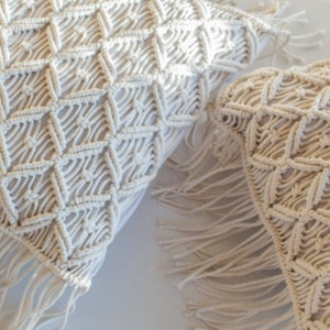 Macrame Pattern With Video Tutorial Step-by-step, DIY Boho Cushion Cover, Cute Chair Cushions ...