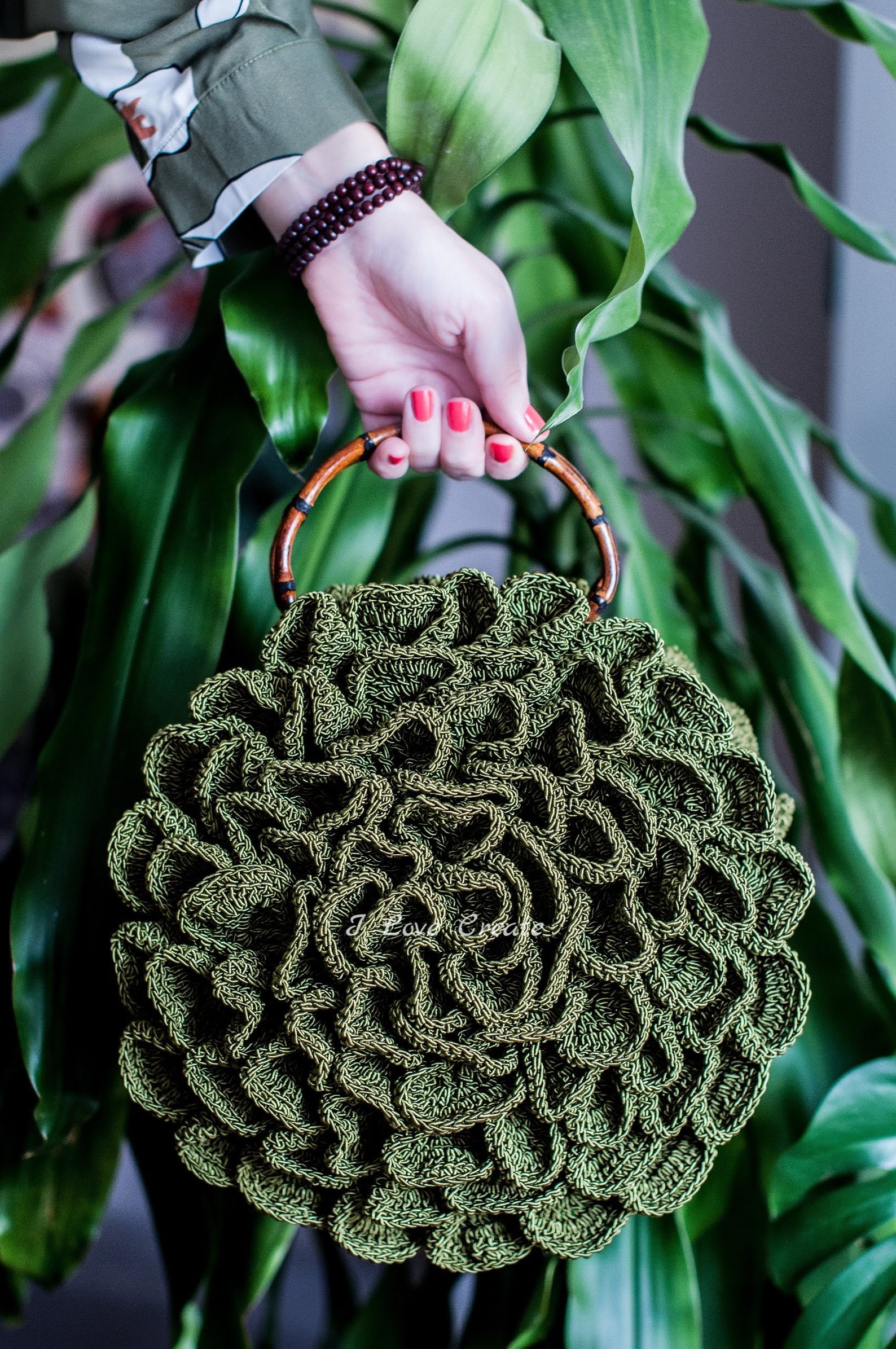 Step-by-step Crochet Pattern for Peony Bag With Video Tutorial | DIY Circle Bag, Polyester Rope ...