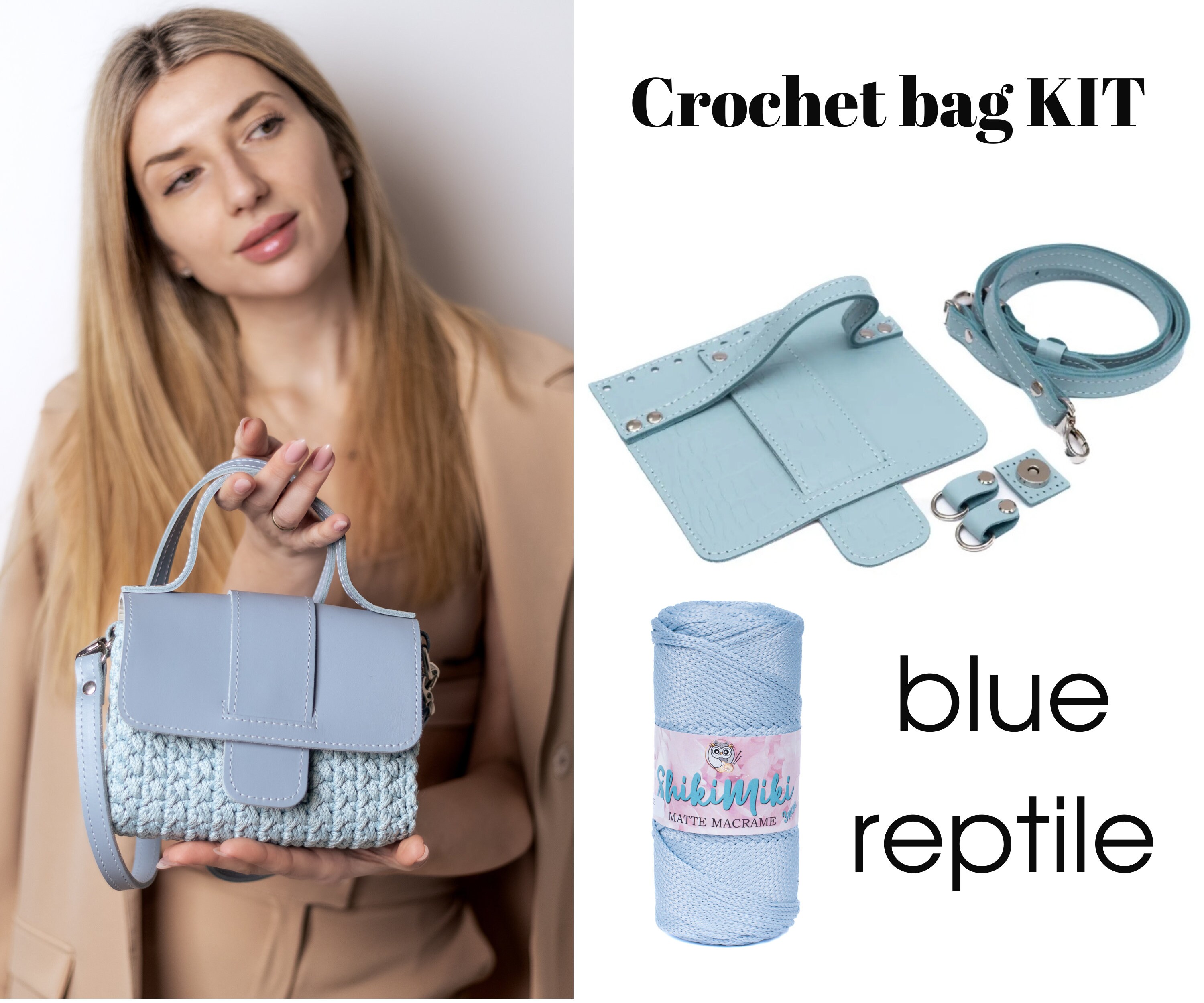 Crochet Bag Kit: Mia Crochet Bag Pattern and Video Tutorial With ...