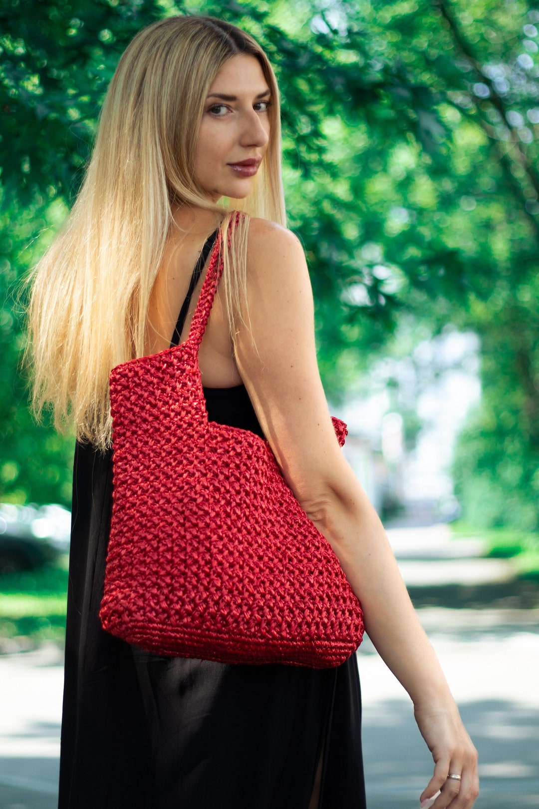Crochet Pattern Kolos Bag Video Tutorial, Crochet Bag Pattern, Raffia ...