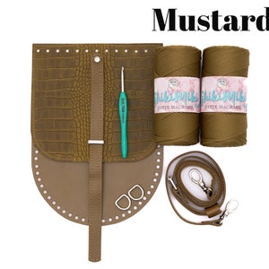 DIY Crochet Bag Kit, Create Your Own Leather Crochet Crossbody Bag ...