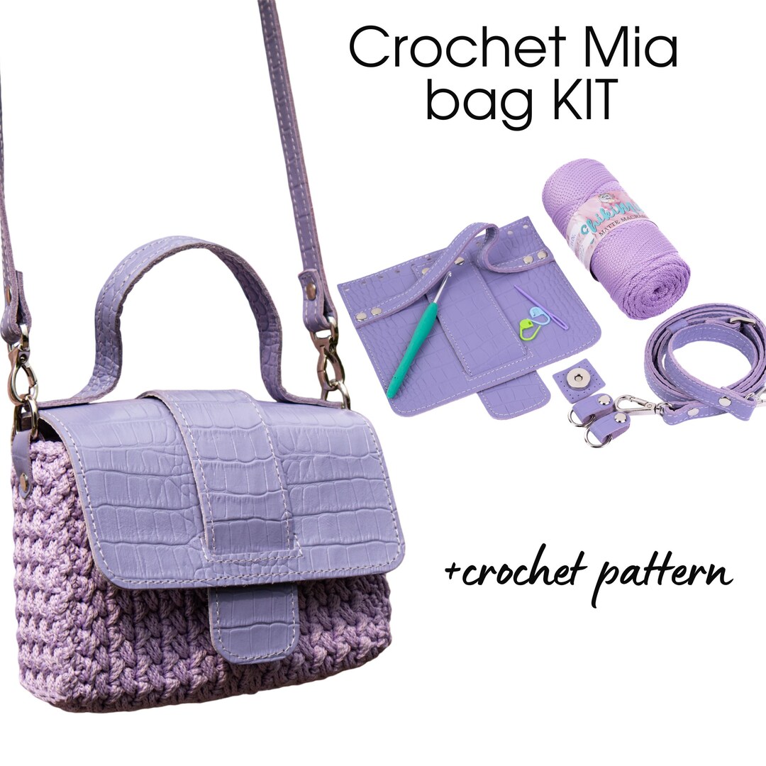 Complete Crochet Bag Kit Beginner Friendly, DIY Crochet Purse Kit ...