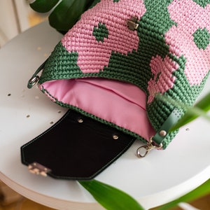 Flower Backpack Crochet DIY: Bloom Backpack Jacquard Crochet Pattern ...