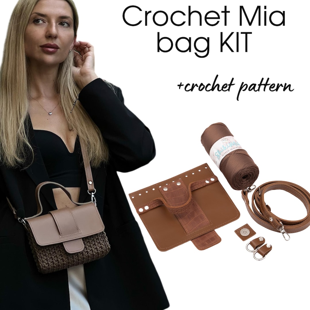 Crochet Bag Kit, Complete DIY Craft Kit for Adults, Make Your Own ...
