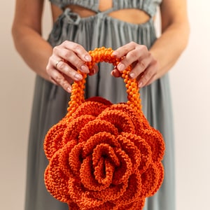 Rose Crochet Bag Pattern and Step-by-step Video Tutorial, Crochet ...