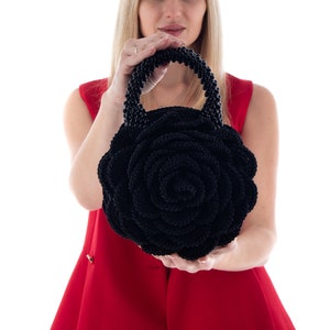 Rose Crochet Bag Pattern and Step-by-step Video Tutorial, Crochet ...