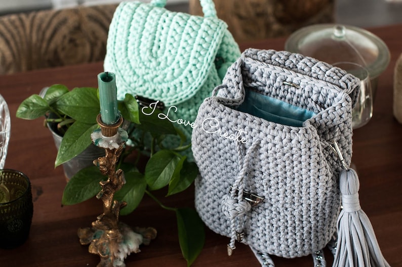 Crochet Set Patterns, Backpack Crochet Patterns With Video Tutorial ...
