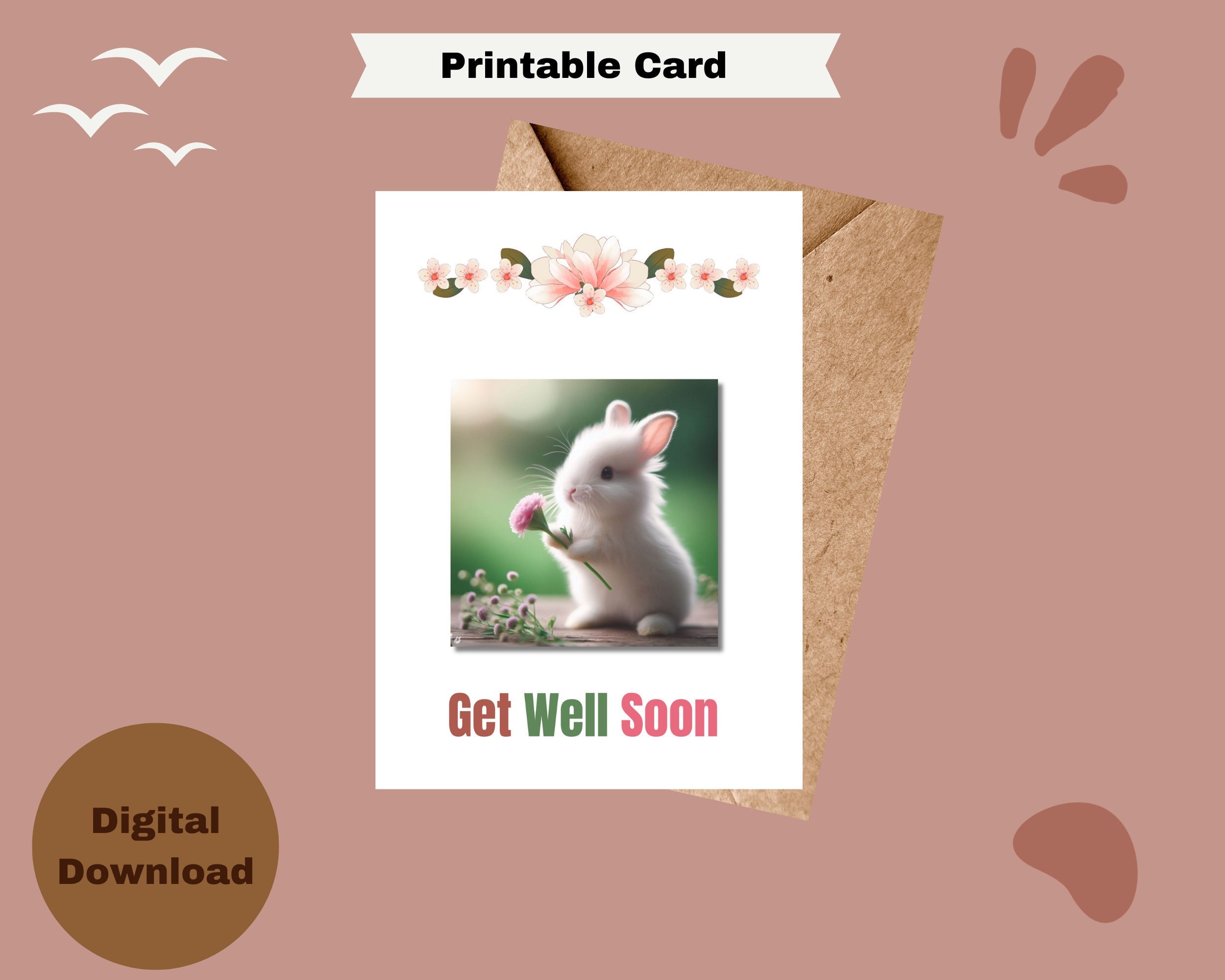 Get Well Soon Card, Digital Get Well Soon Card, Printable Get Recover ...