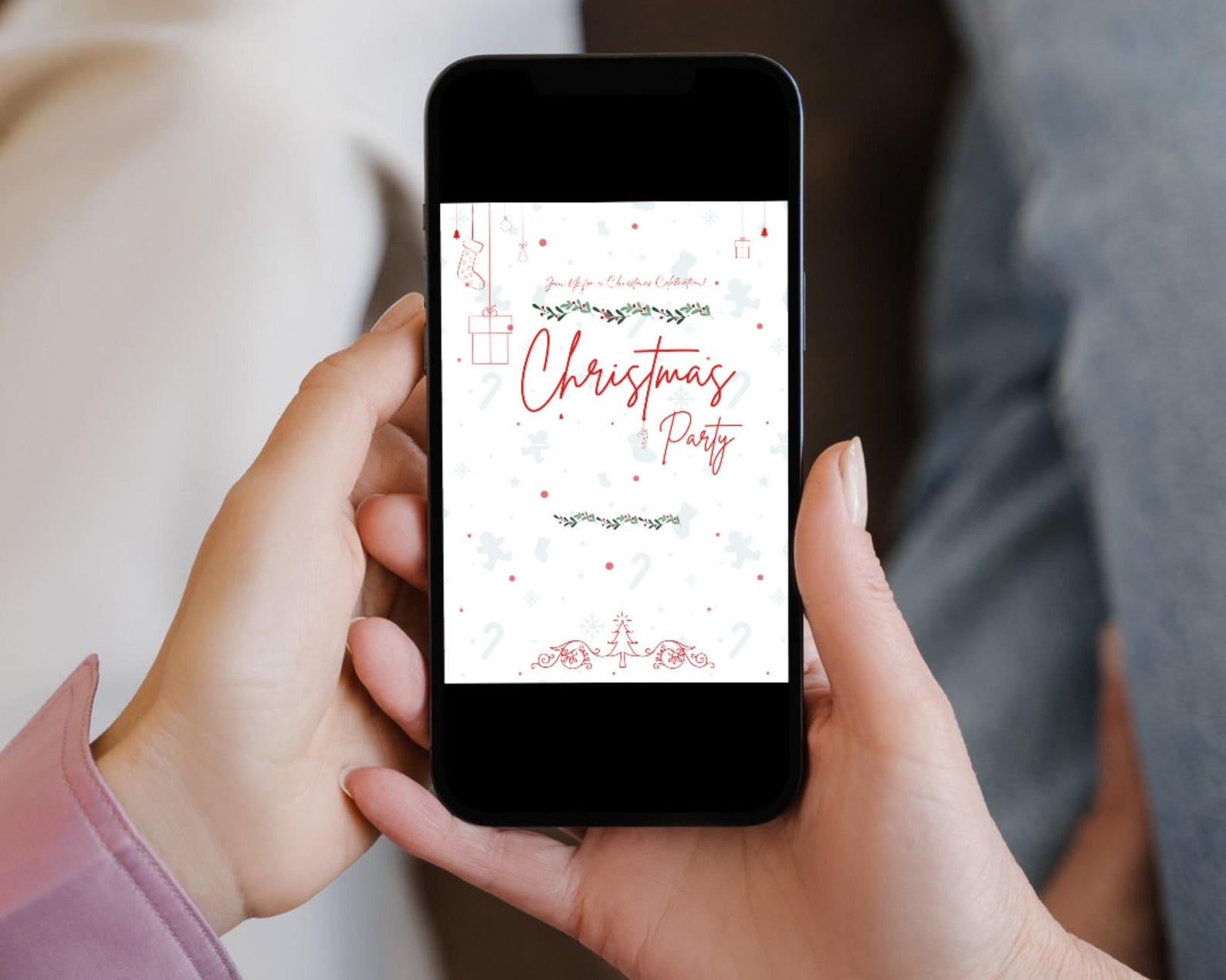 Christmas Party Invitation, Christmas Party Invite, Printable Instant ...