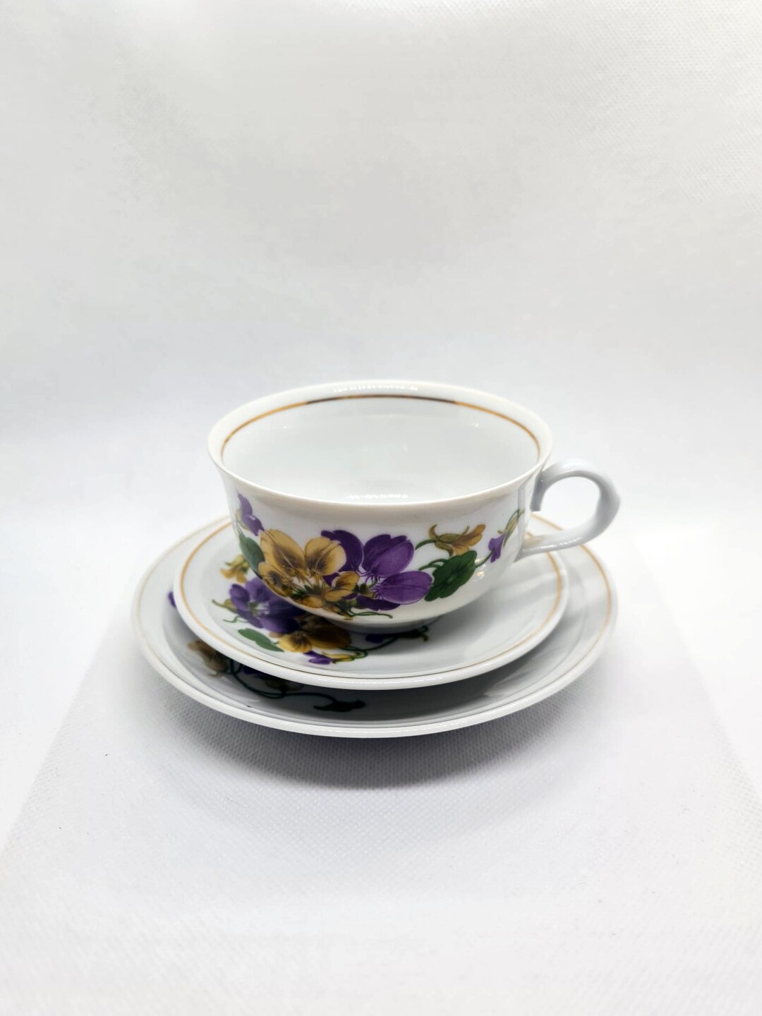 Vintage Freiberger Porcelain Factory Coffee/tea Cup With a Saucer and ...