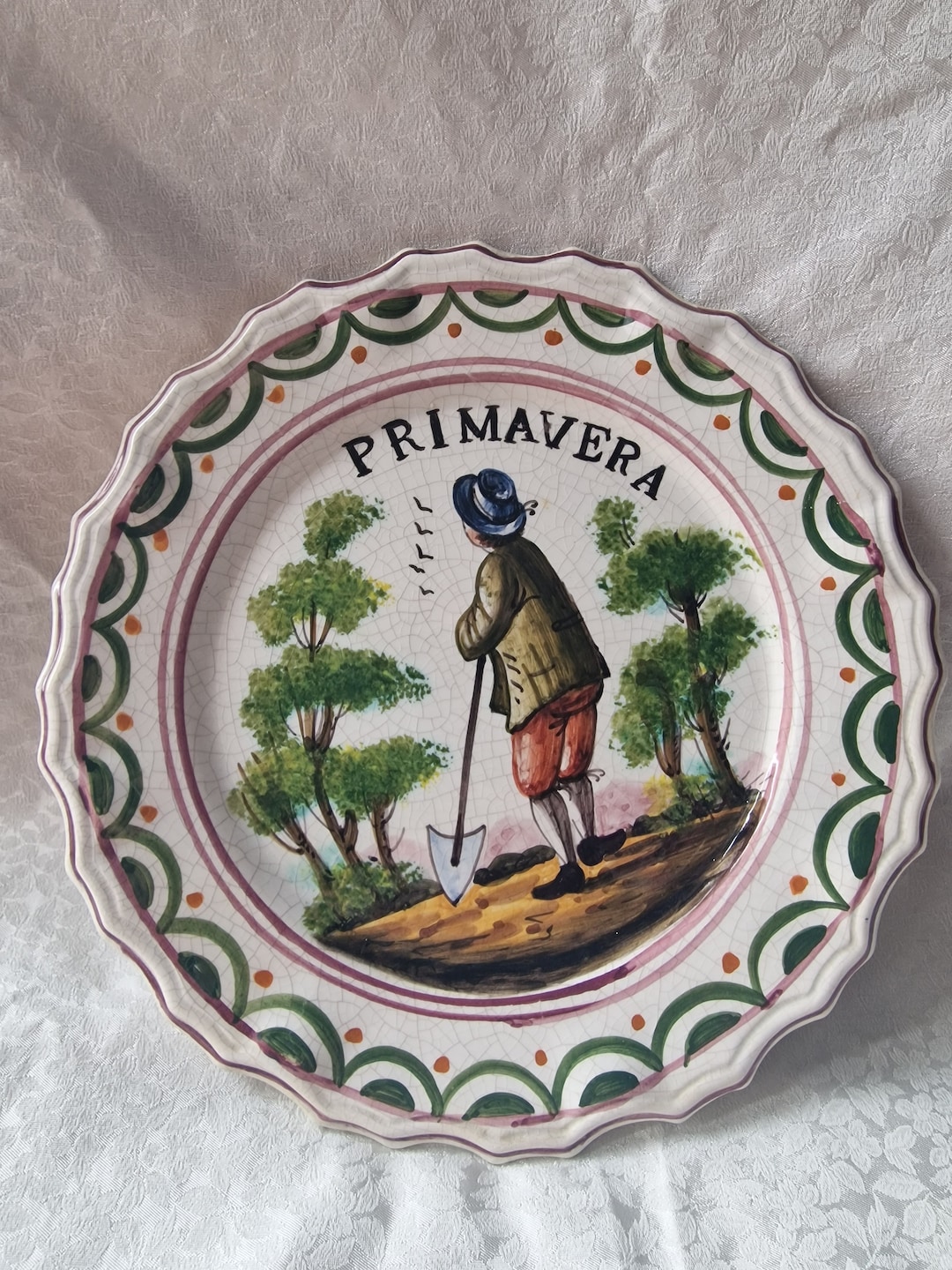 Set Plates four Seasons Ceramics Decor Handmade - Etsy