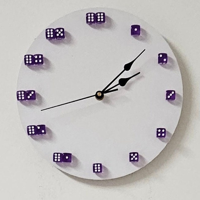 Colourful Dice Clock - White Face - Etsy UK