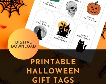 Printable Halloween Gift Tags Instant Digital Download - Etsy