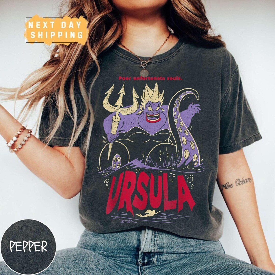 Disney the Little Mermaid Ursula Shirts, Disney Villains Ursula Shirt ...
