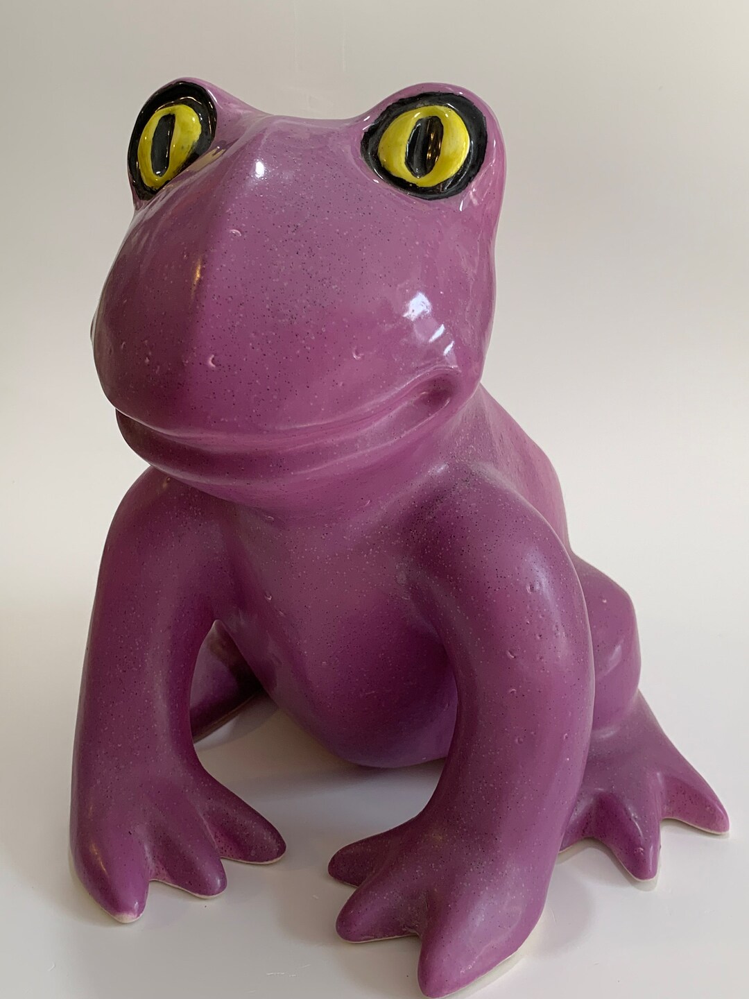 Ceramic Frog Statue, Custom Handmade Sculpture, One of a Kind. Violetta ...