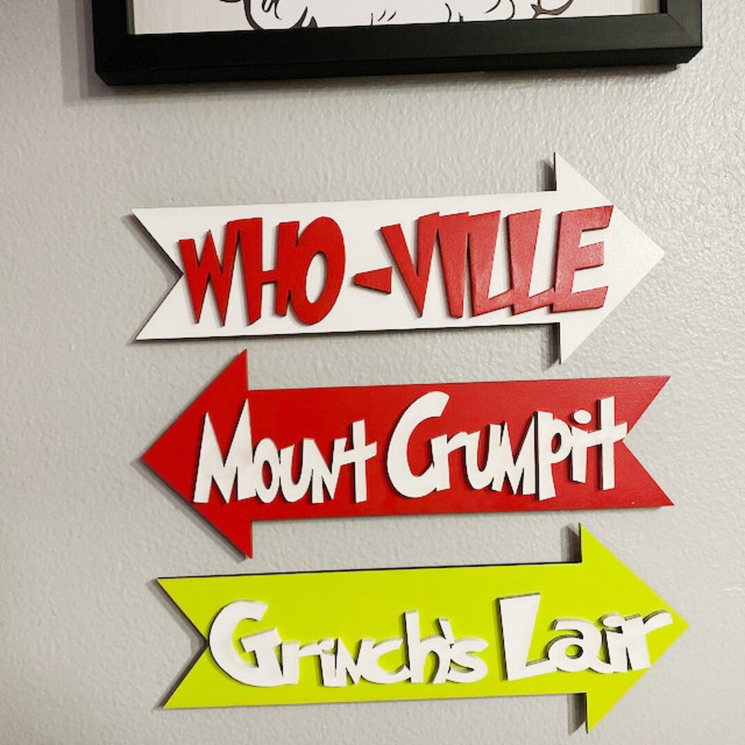 Mt. WHO-VILLE Wood Sign Crumpit Grinch's Lair Grinch - Etsy