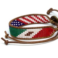 Mexico Flag Rosary Inspired Bracelet - Etsy