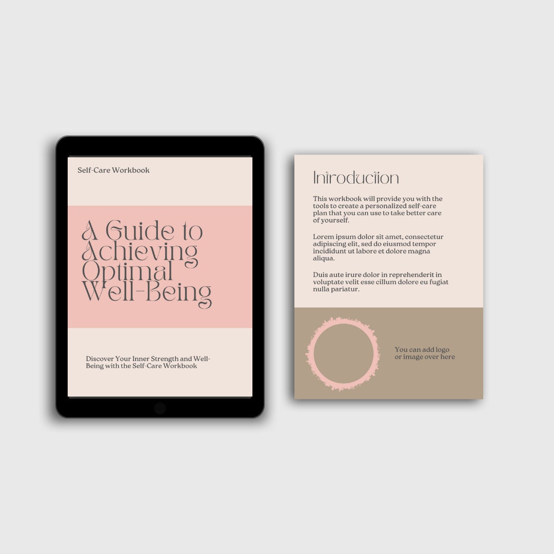 Self Care Wellbeing Workbook/template Designa4 - Etsy