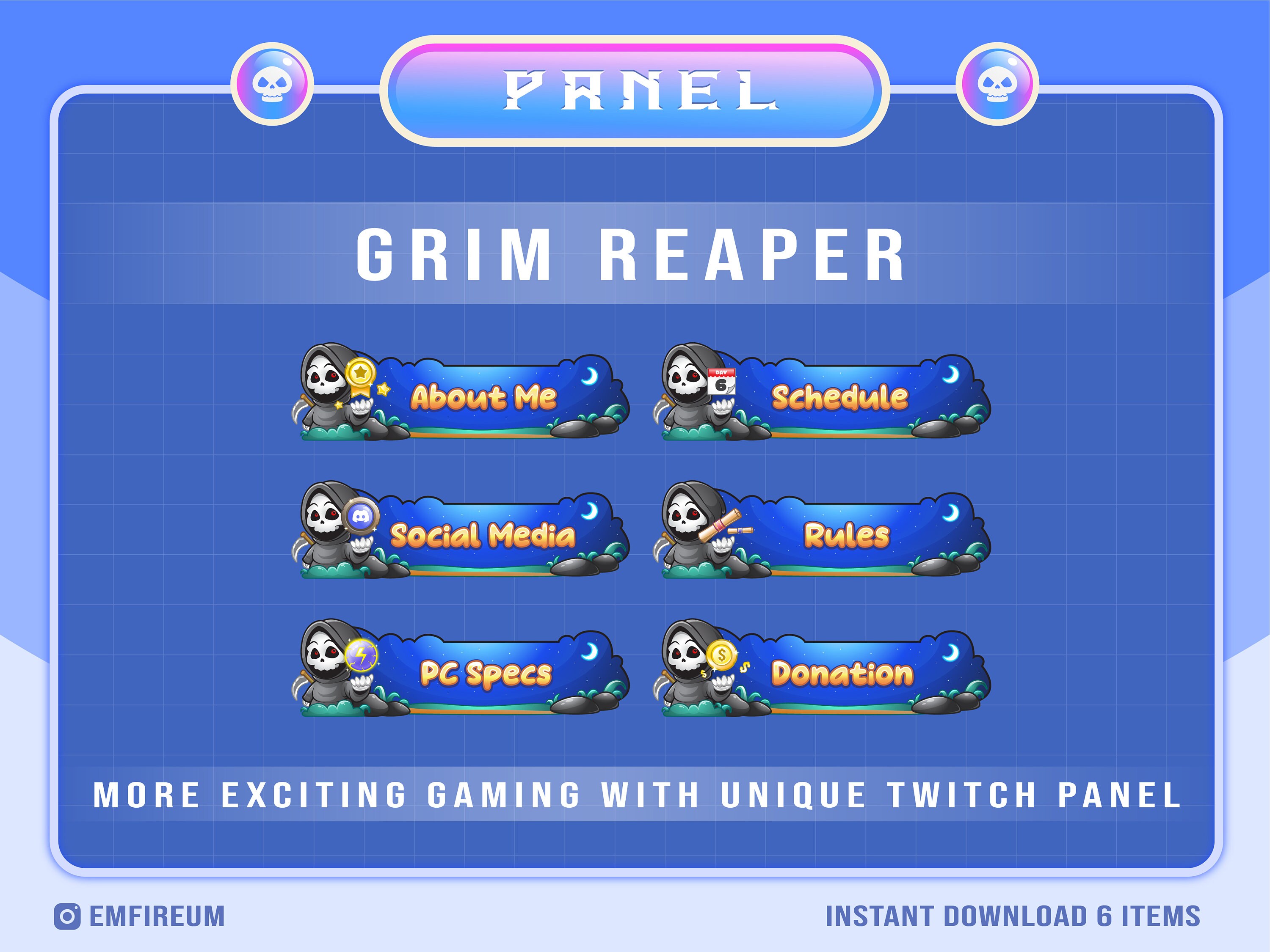 Grim Reaper Panel - Etsy