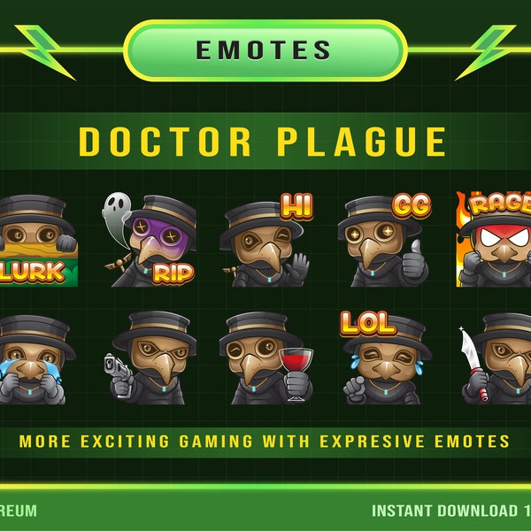 Plague Doctor Twitch Emotes - Etsy
